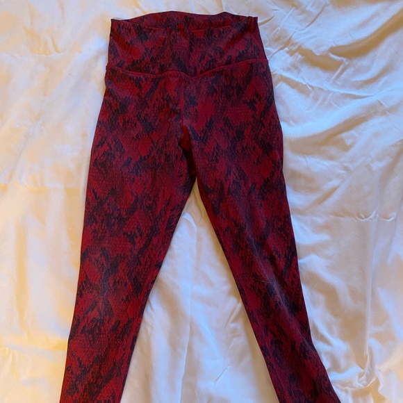 Fabletics | Pants & Jumpsuits | Power Hold Fabletics Red Snakeskin ...